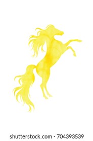 Yellow Horse Stock Vector (Royalty Free) 704393539 | Shutterstock
