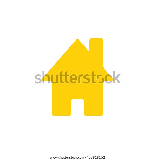 Yellow House Icon Vector Illustration Stock Vector (Royalty Free ...