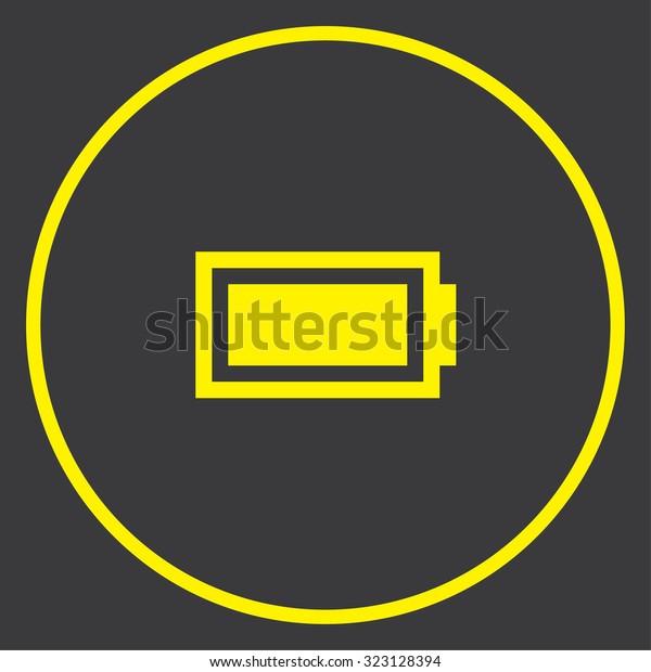 Yellow Icon Circle Battery Stock Vector (Royalty Free) 323128394 ...