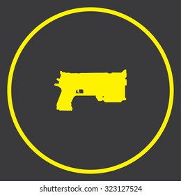 Gun Pistol Police Weapon Icon Vector: เวกเตอร์สต็อก (ปลอดค่าลิขสิทธิ์ ...