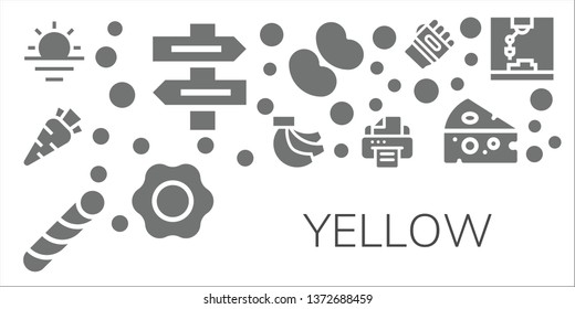 Yellow Icon Set 11 Filled Yellow Stock Vector (Royalty Free) 1372688459 ...