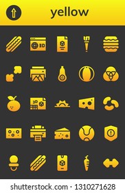 Yellow Icon Set 26 Filled Yellow Stock Vector (Royalty Free) 1310271628 ...