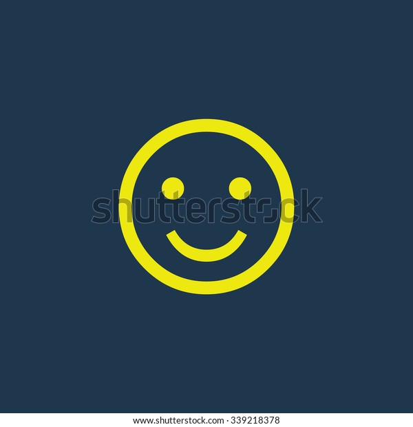 Yellow Icon Smiley Face Sign On Stock Vector (Royalty Free) 339218378