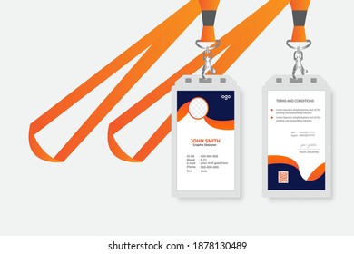 Yellow Id Card Design Template Stock Vector (Royalty Free) 1878130489 ...