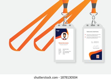 Yellow Id Card Design Template Stock Vector (Royalty Free) 1878130504 ...