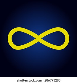 Yellow Infinity Symbol Vector Illustration On Stock Vector (Royalty ...