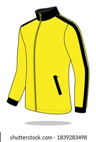 Yellow Jacket Stand Collar Single Black Stock Vector (Royalty Free ...