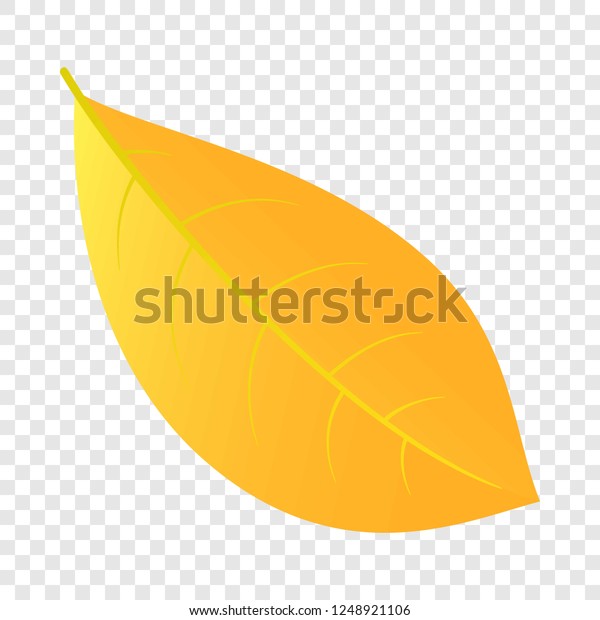 Yellow Leaf Icon Flat Illustration Yellow Stock Vector (Royalty Free ...