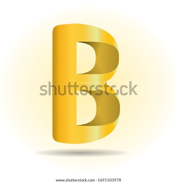 Yellow Letter B Logo Design Element: vetor stock (livre de direitos ...