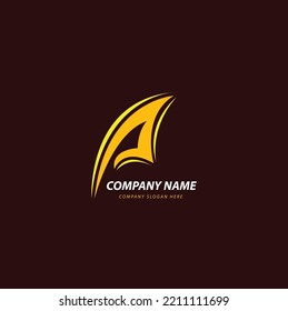 Yellow Letter Logo Icon Template Stock Vector (Royalty Free) 2211111699 ...