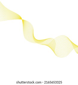 Yellow Line Wave White Background Stock Vector (Royalty Free ...