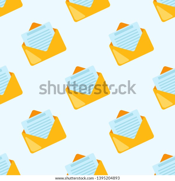 Yellow Mail Symbol Flat Graphic Illustration Stock Vector (Royalty Free ...