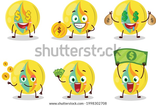 Yellow Marbles Cartoon Character Cute Emoticon Stock Vector (Royalty ...