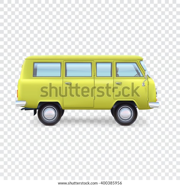 Yellow Minibus On Transparent Background Vector 스톡 벡터(로열티 프리) 400385956 ...
