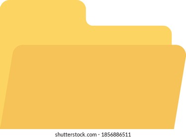 Yellow Minimal Folder Icon Illustration Stock Vector (Royalty Free ...