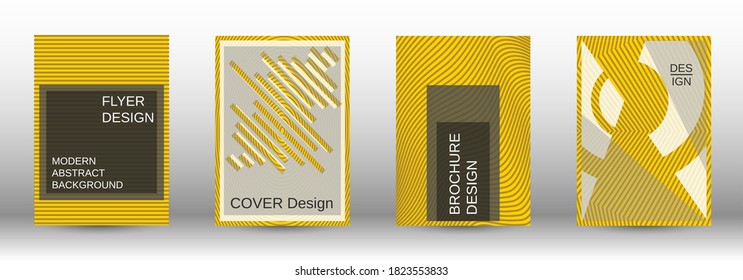 Yellow Modern Design Template Trendy Style Stock Vector (Royalty Free ...