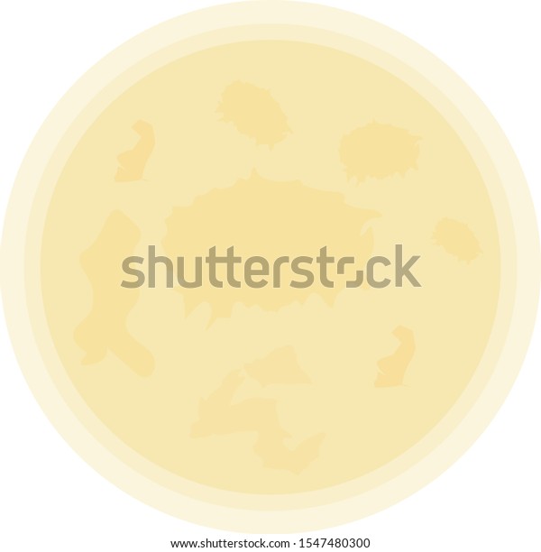 Yellow Moon Isolated On White Background Stock Vector (Royalty Free ...