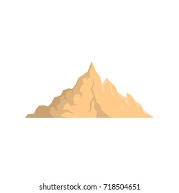 Yellow Mountain Icon Flat Illustration Mountain Stock Vector (Royalty ...
