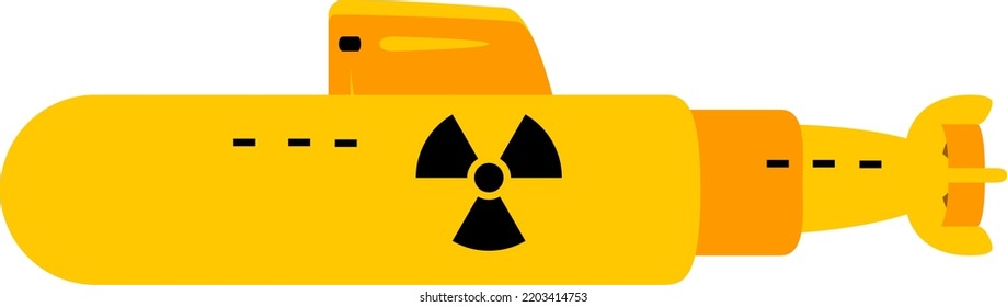 Yellow Nuclear Submarine Vector Icon Stock Vector (Royalty Free ...