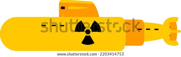 Yellow Nuclear Submarine Vector Icon Stock Vector (Royalty Free ...