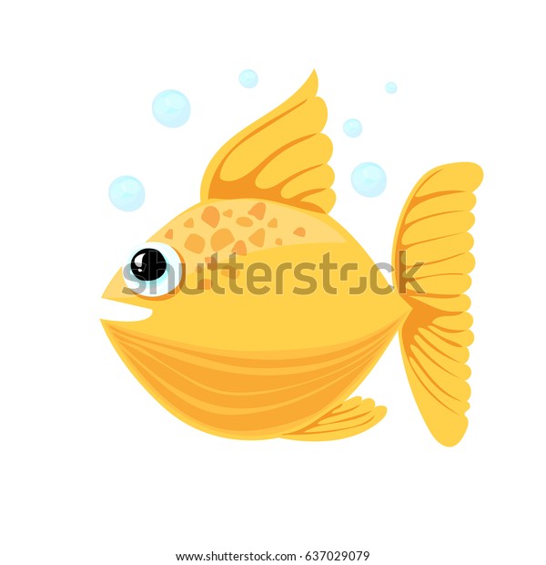 Yellow Ocean Sea Cartoon Fish Vector Stock Vector (Royalty Free ...