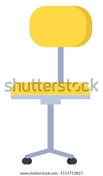 Yellow Office Computer Desk Chair Isolated Stock Vector (Royalty Free ...
