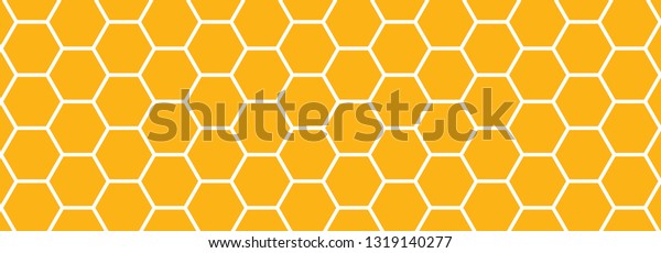 Yellow Orange Beehive Background Honeycomb Bees Stock Vector (Royalty Free) 1319140277