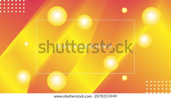 Yellow Orange Circle Light Abstract Background Stock Vector (Royalty ...
