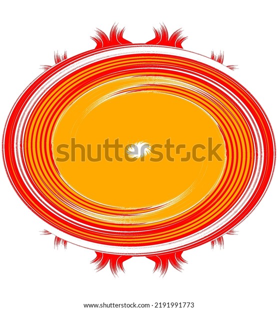 Yellow Orange Circle Template Like Fire Stock Vector (Royalty Free ...