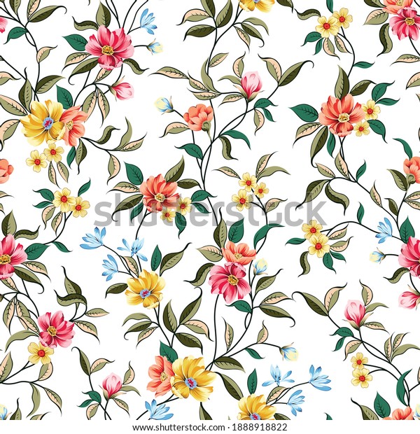 Yellow Orange Pink Blue Vector Flowers Stock Vector (Royalty Free ...