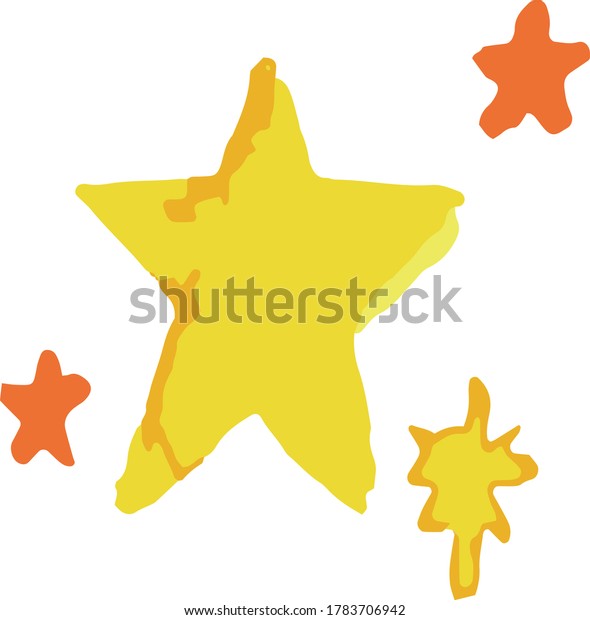 Yellow Orange Star Vector Illustration Stock Vector (Royalty Free ...