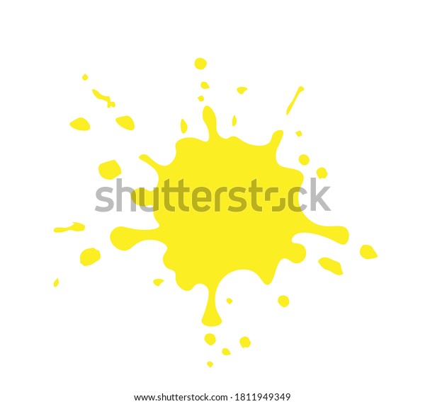 Yellow Paint Splash Vector Illustration: เวกเตอร์สต็อก (ปลอดค่า ...