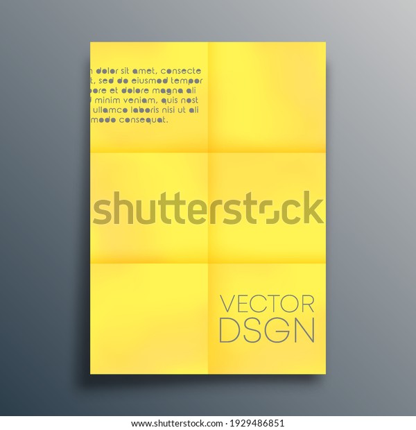 Yellow Paper Design Flyer Poster Brochure Stock Vector (Royalty Free ...