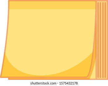 Yellow Paper Note On White Background Stock Vector (Royalty Free ...