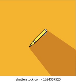 Yellow Pen Liner Fill Vector Icon Stock Vector (Royalty Free ...