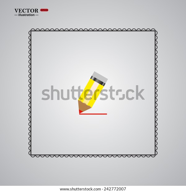 Yellow Pencil Vector Eps 10 Stock Vector (Royalty Free) 242772007 ...