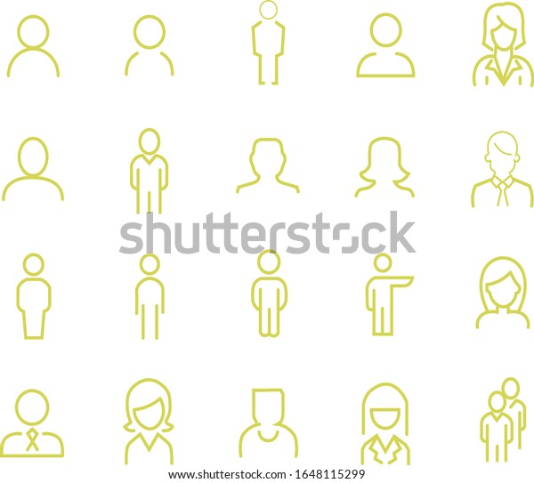 Yellow People Vector White Background Stock Vector (Royalty Free ...