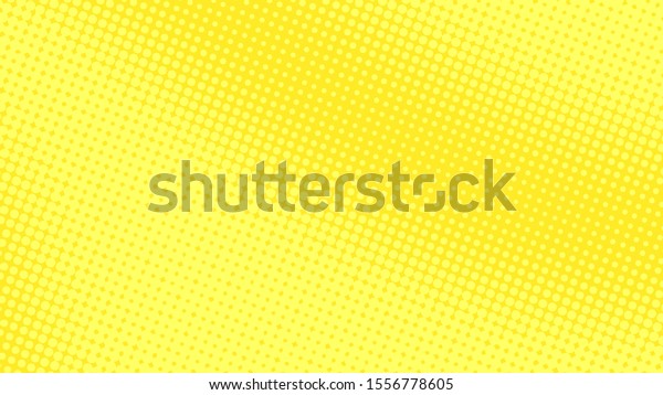 Yellow Pop Art Background Halftone Dots Stock Vector (Royalty Free ...