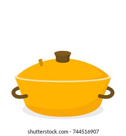 Yellow Pot Cartoon Vector Free Space Stock Vector (Royalty Free ...