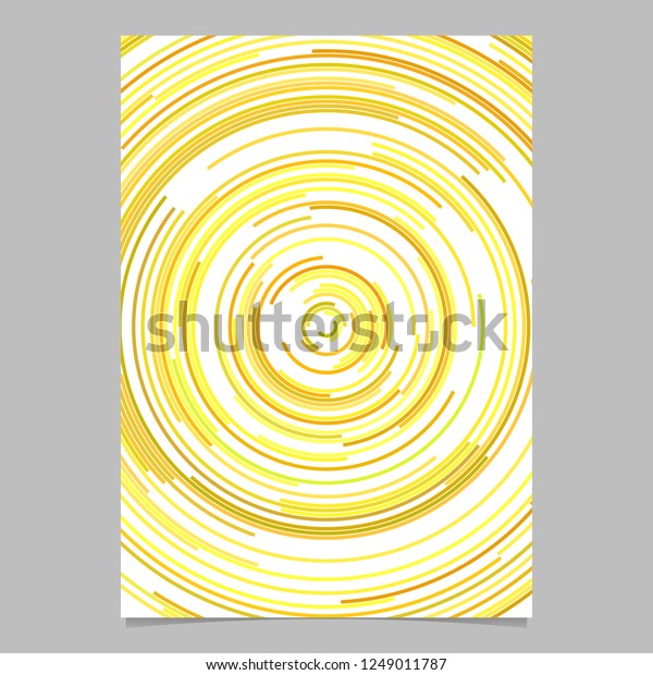 Yellow Psychedelic Abstract Poster Background Template Stock Vector ...