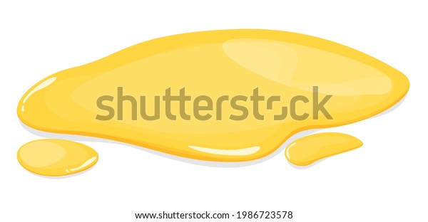 Yellow Puddle Vector Isolated Oil Honey Stock Vector (Royalty Free ...