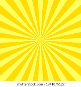Yellow Radial Background Poster Design Template Stock Vector (Royalty ...