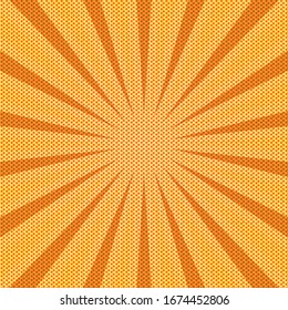 Yellow Rays Pop Art Retro Comic Stock Vector (Royalty Free) 1674452806 ...