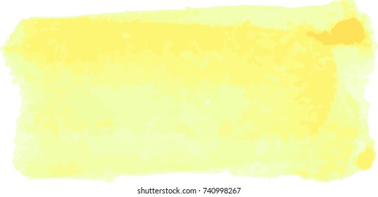 Yellow Rectangle Brush Stroke Watercolor Vector Stock Vector (Royalty ...