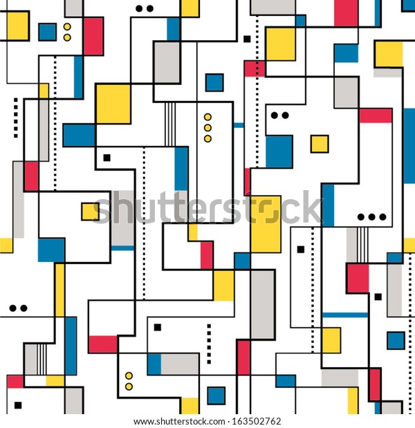 Yellow Red Blue Abstract Pattern Stock Vector (Royalty Free) 163502762 ...