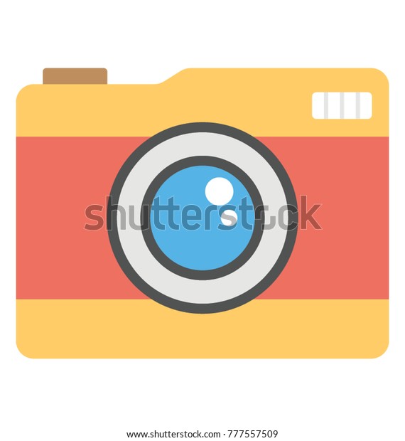 Yellow Red Color Camera Used Take Stock Vector (Royalty Free) 777557509 ...