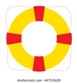 Yellow Red Safe Life Ring Color Stock Vector (Royalty Free) 447555628 ...