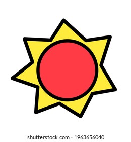 Yellow Red Sun Vector Image Stock Vector (Royalty Free) 1963656040 ...
