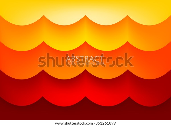 Yellow Red Wave Background Curve Line Arkivvektor (royaltyfri ...