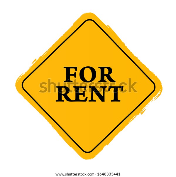 Yellow Rent Vector Sign Stock Vector (Royalty Free) 1648333441 ...